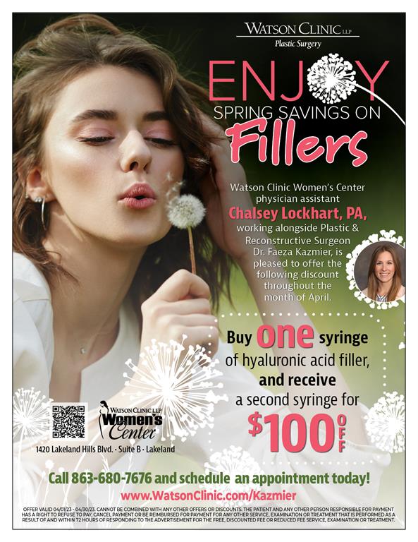 Chalsey Lockhart, PA's - April 2023 Special at Watson Clinic Women's ...